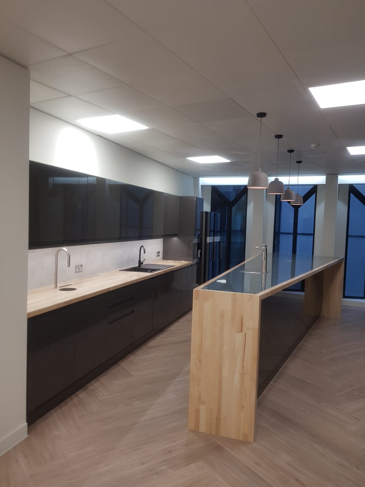 Office glass doors interior refurbishment in London - Wikborg Rein